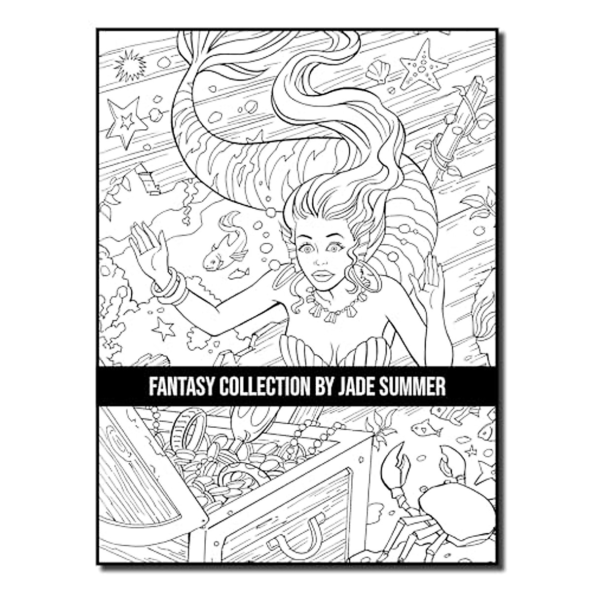 Fantasy Collection: An Adult Coloring Book with 100+ Incredible Coloring Pages of Mermaids, Fairies, Vampires, Dragons, and More!