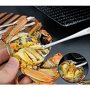 Crab and Lobster Tools - Crab Leg Crackers and Picks Set, Picks Knife for Crab, Shellfish Scissors Nut Cracker, Stainless Steel Seafood Utensils Crackers & Forks Cracker