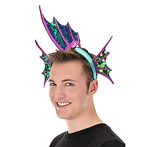 Seahorse Shimmer Sparkle Fin Headband - Velvet Fabric with Felt Wings, Lightweight and Comfortable