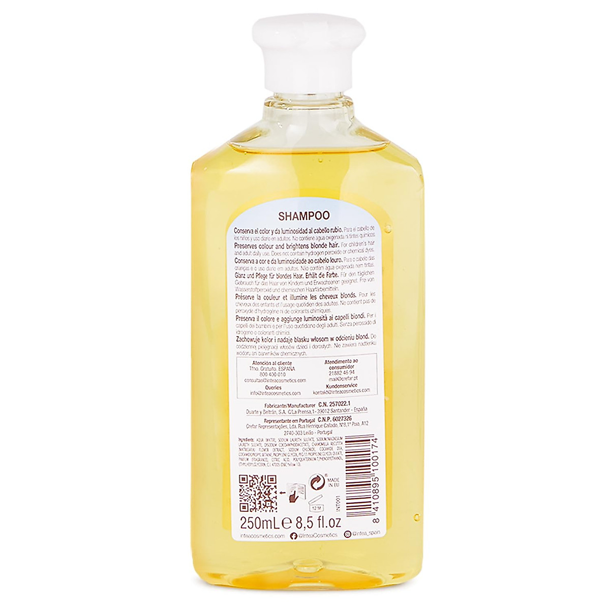 Intea Camomila Kids Shampoo for Blonde Highlights – 8.5Oz Chamomile Shampoo Hair Lightener for Kids – Natural Extract Toddler Shampoo with No Silicones or Parabens