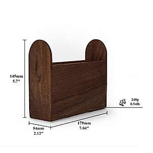 Consdan Napkin Holder, Wooden Napkin Holder, Suitable for Kitchen, Restaurant, Bar, Office, Parties, Home Décor (Solid Walnut)