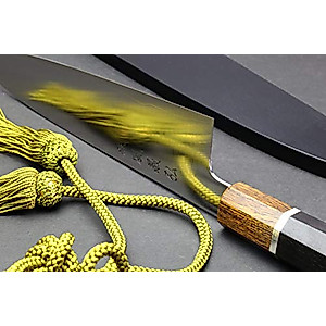 Yoshihiro TM-Hayate ZDP189 Super High Carbon Stainless Steel Gyuto Knife Octagonal Ebony Wood Handle with Sterling Silver Ring (10.5'' (270mm))