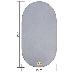 BlueSnail Soft and Comfortable Waterproof Changing pad Liner Portable Coral Fleece Diaper pad Liner (Gray)