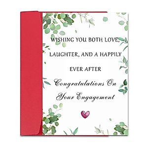 Engagement Gifts for Couples Engagement Card for Couples Newly Engaged Gift for Women Men Bride to Be Bachelorette Bridal Shower Card for Her Congratulations on Your Engagement Party Gifts for Couples