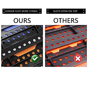 MULSAME Garage Storage Bins Wall Mounted Parts Rack with 4 Colors 30PC Bin Organizer, Stackable Garage Plastic Shop Tool, Garage Organizers and Storage Nuts and Bolts