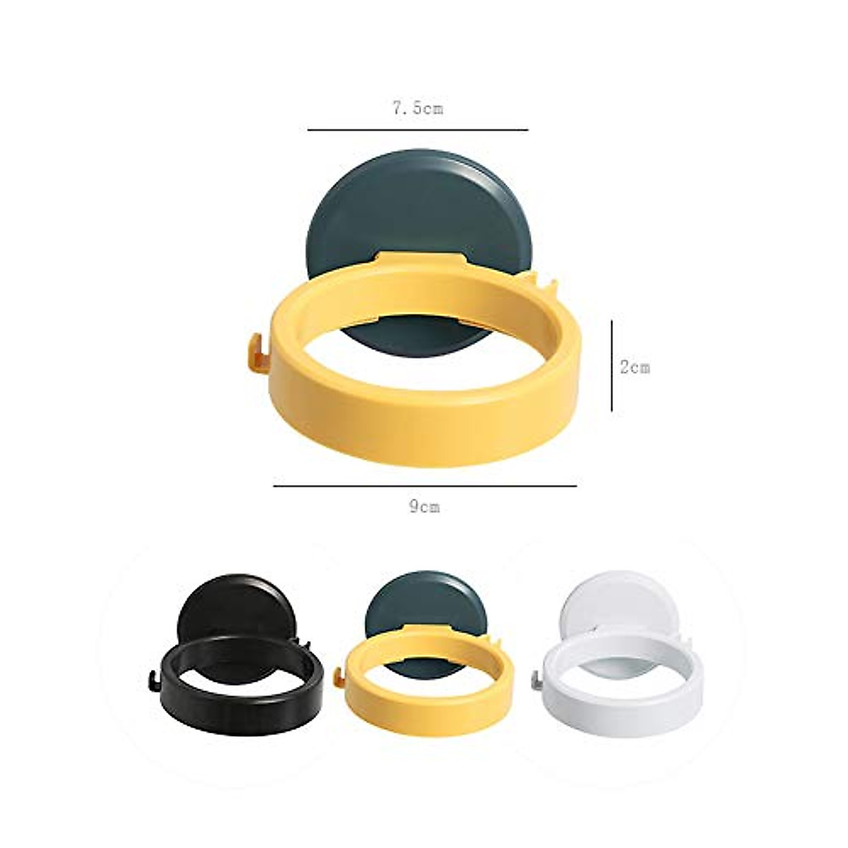 lasenersm 1 Piece Wall Mount Bathroom Blow Dryer Holder Hair Dryer Holder Bathroom Hair Dryer Rack No Drilling Hair Dryer Rack Holder Self Adhesive Blow Dryer Hanging Rack, Black