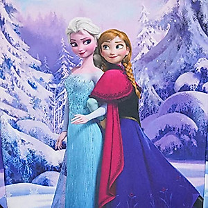 KidsEmbrace High Back Booster Car Seat, Disney Frozen Elsa and Anna Purple, White, Blue