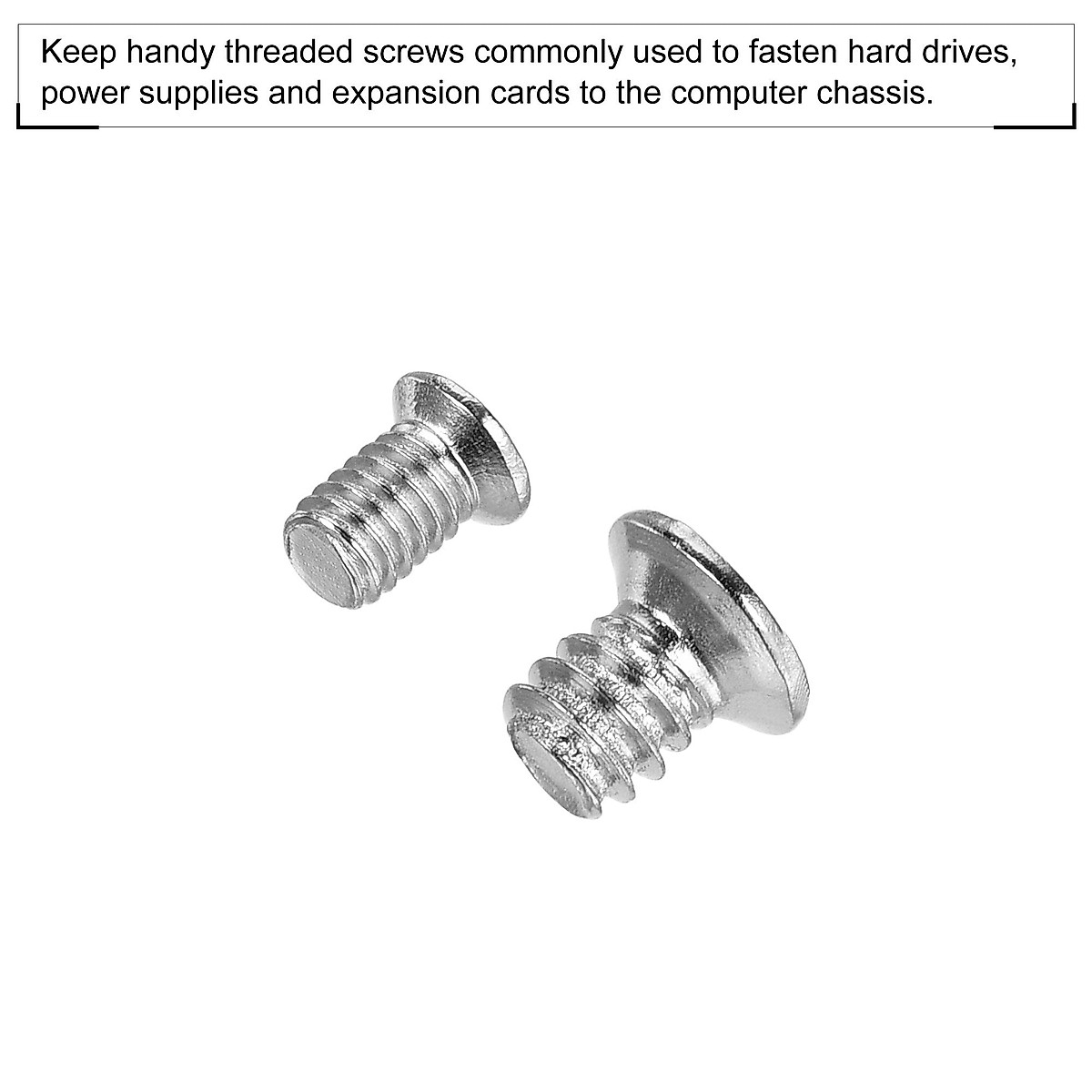 uxcell Computer PC Case 3.5-inch HDD Flat Phillips Head Hard Drive Screw 6#-32 300pcs 2.5" HDD M3x4.8mm 300pcs