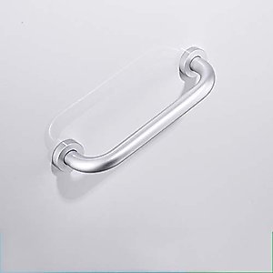 CRODY Bath Wall Attachment Handrails Grab Bar Rails Shower Aid and Support Aluminum Grab Bar,Safety Handrail for Bathtubs, Toilets, Entrance,Wall Mounted Straight Towel Rack/Silver/30