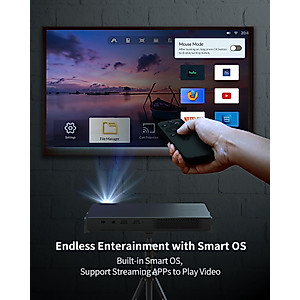 WEMAX Go Advanced Portable Laser Projector with Mini Projector Tripod Stand, 600 ANSI Lumens, 1.5Hrs Battery