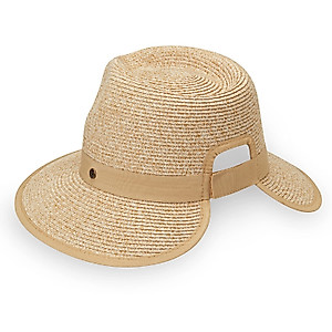 Wallaroo Women’s Petite Gabi Fedora – UPF 50+ – Lightweight – Adjustable – Packable – Extra Small – Beige
