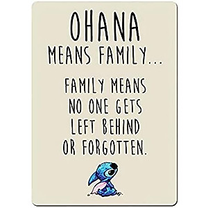 Uptell Family Letters Decor Beige. Metal Wall Sign Plaque Wall Funny Home Coffee or Pub Decor. Lilo Stitch - 8x12 inch