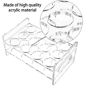 Lurrose Bar Shot Glass Holder 2 Pack Acrylic Shot Glass Shot Glass Tray Vodka Shot Glass Holder Whiskey Cup Rack Holder Carrying 3x4 Shot Glass Tray Holder