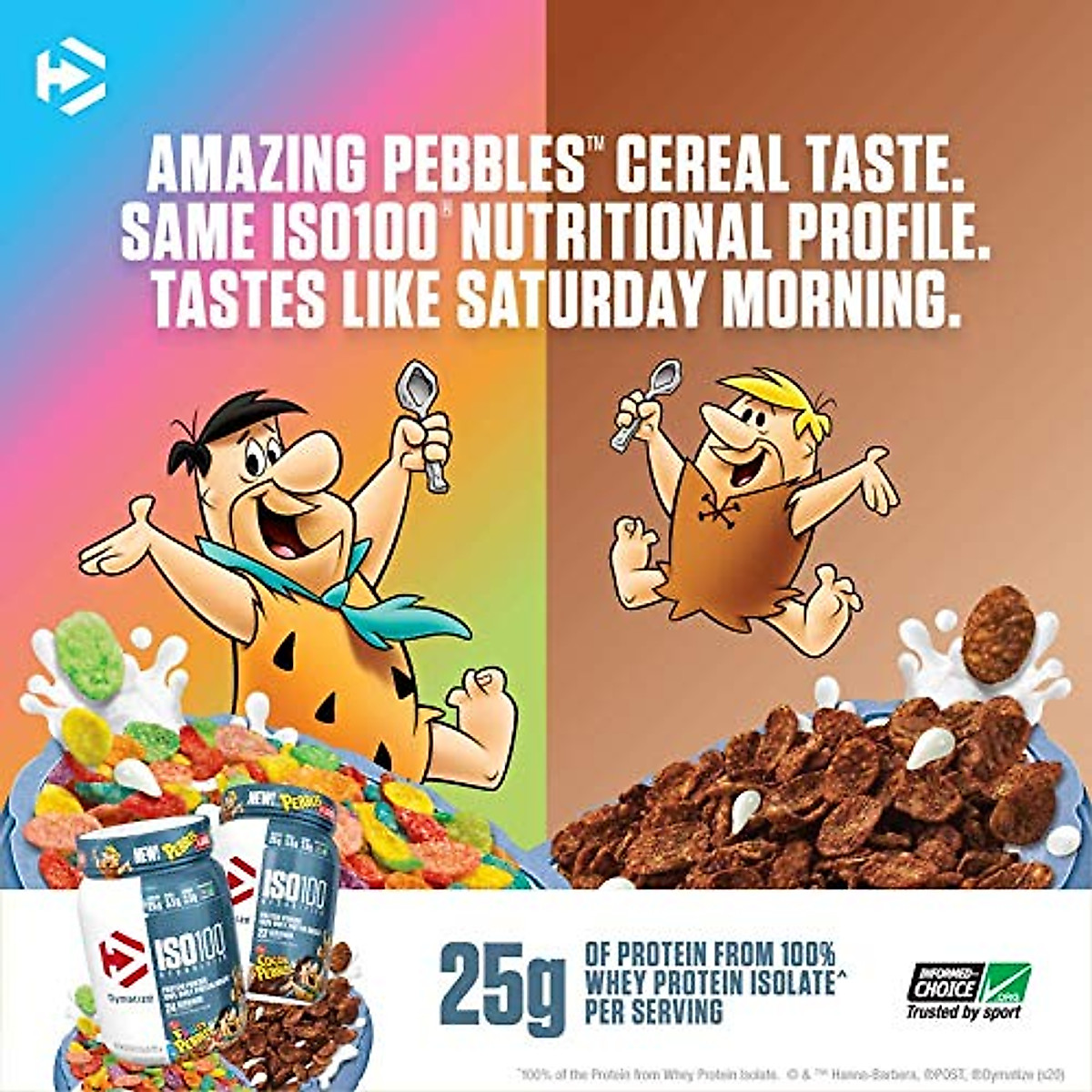 Dymatize ISO100 Hydrolyzed Protein Powder, 100% Whey Isolate, 25g of Protein, 5.5g BCAAs, Gluten Free, Fast Absorbing, Easy Digesting, Cocoa Pebbles, 5 Pound (Pack of 1)