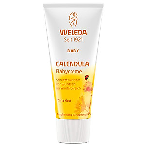 WELEDA Calendula Baby Cream - Protects Sensitive Baby Skin Against Soreness - The Ideal Care for The Diaper Area - Cares Gently & soothes Skin - Promotes Skin Regeneration - 75 ml