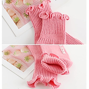 Zumou Toddler Anti Slip Non Skid Socks Little Girls Frilly Ruffle Lace 6 Pairs (1-2T, Frilly 6 Pairs)