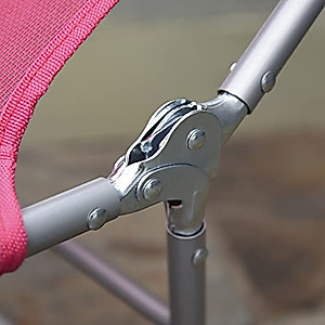 Outsunny Folding Chaise Lounge Chair, Pool Sun Tanning Chair, Outdoor Lounge Chair with Reclining Back, Breathable Mesh Seat, Headrest for Beach, Yard, Patio, Pink