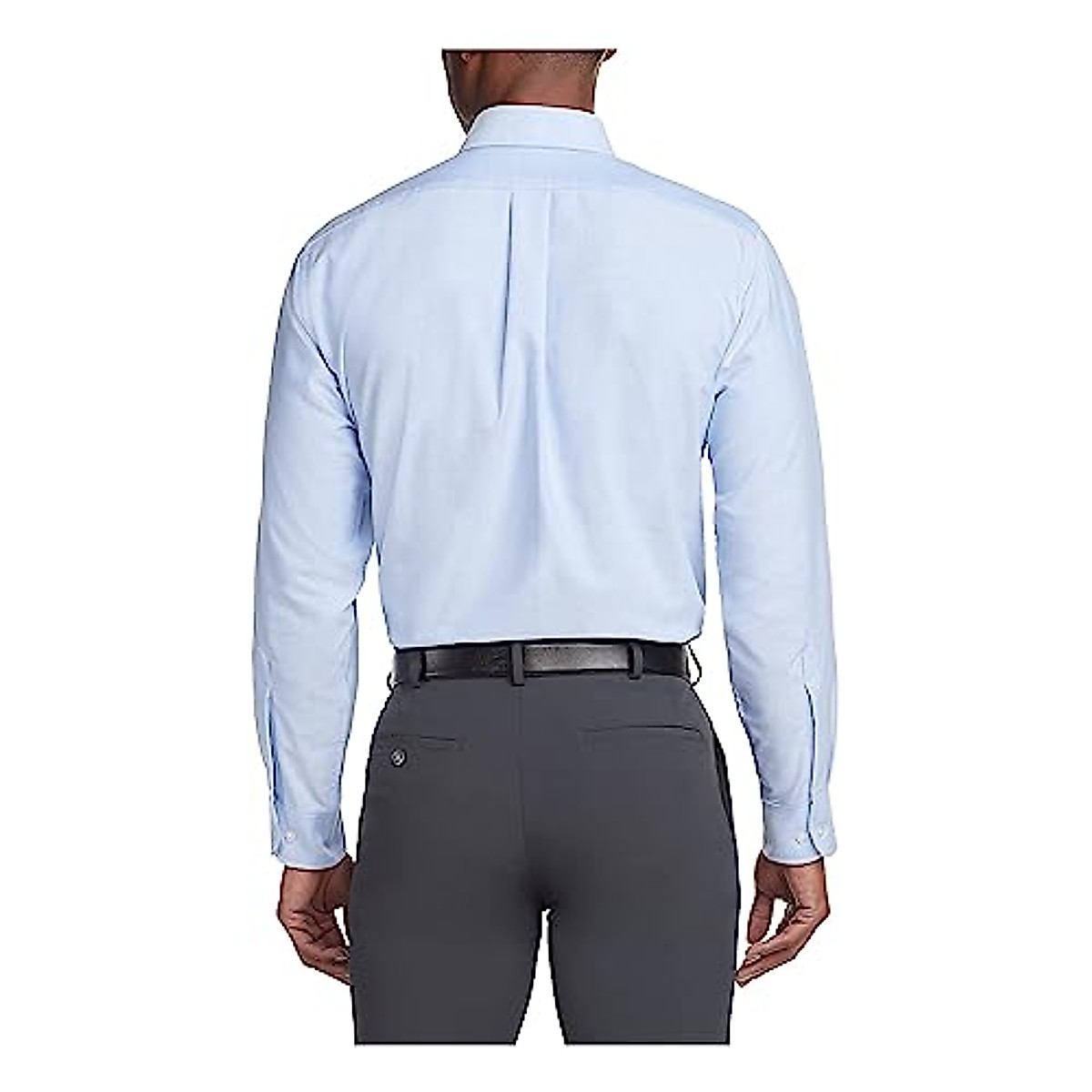 Van Heusen Men's Dress Shirt Oxford Solid Regular Fit, Blue, 17" Neck 32"-33" Sleeve