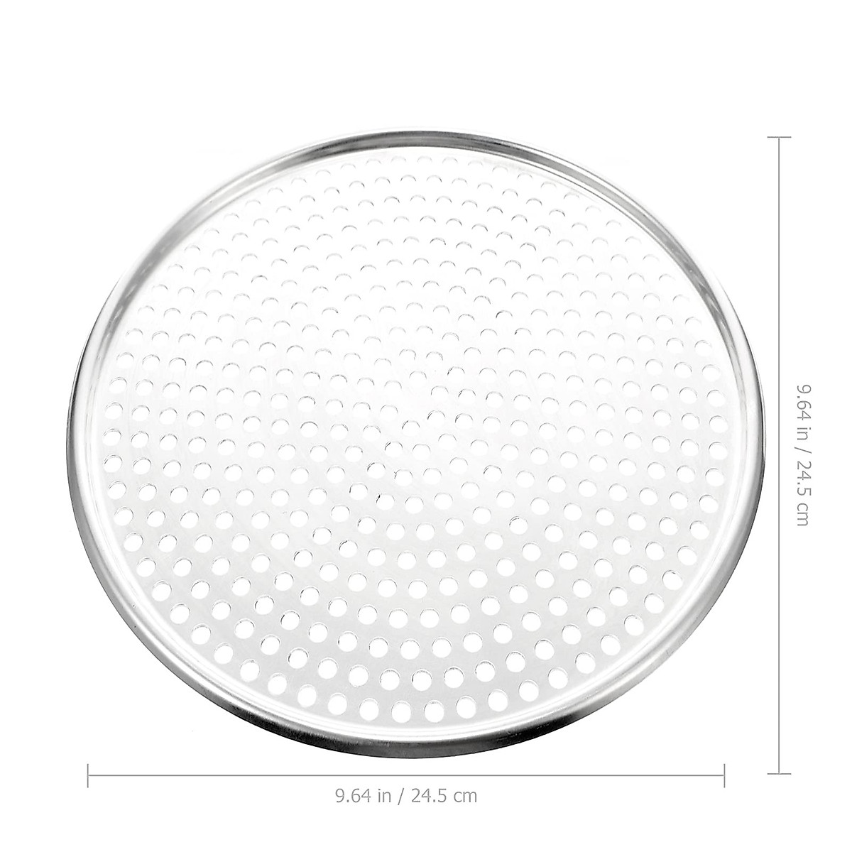 Hemoton Pizza Oven Tools 9 Inches Pizza Pan Even Heating Accessories Non Stick Tray Kitchen Tools Plate Hole Home Baking Bakeware Perforated Aluminum Alloy Kitchen Gadget Perforated Pizza Pan