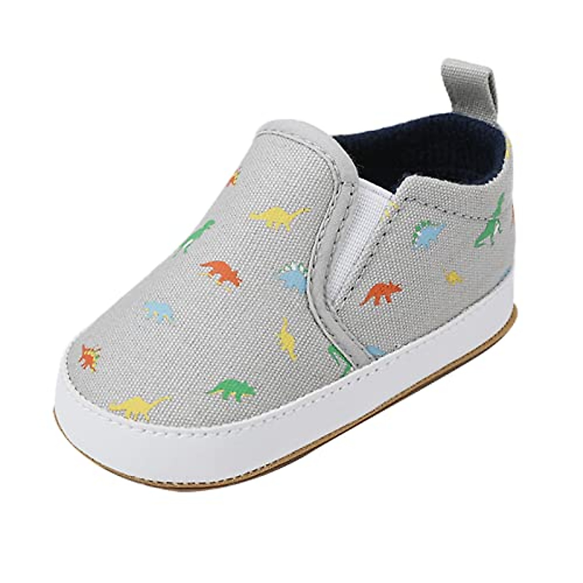 Lykmera Infant Toddler Shoes Boys Girls Shoes Sole Slip On Shoes Animal Print Toddler Shoes Little Girl Sports Sneaker Shoes (Grey, 0-6 Months)