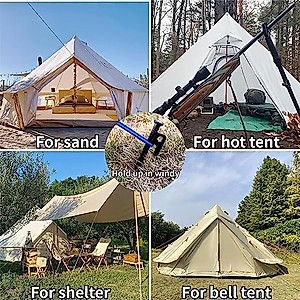 Baoz 20Pcs 16" Heavy Duty Tent Stakes Metal Camping Tarp Pegs Steel Tent Spikes for Tent Tarp Outdoor Trip Canopy Large Hard Ground Rocky Soil,Tent Stake Heavy Duty, Stakes Heavy Duty