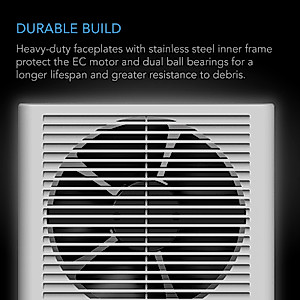 AC Infinity Room to Room Fan 8”, Two-Way Airflow Through-the-Wall Fan with Temperature Controller, Precise 10-Speed Quiet In-Wall Vent Fan for Kitchen, Laundry Room, and Workshops