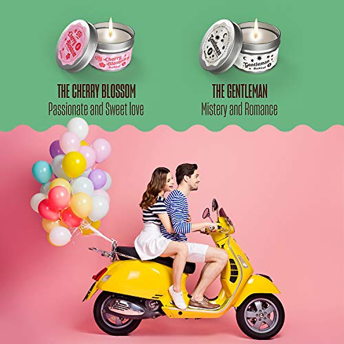 Bekind Good Vibes 6 Scented Candles Set - Scented Candles for Home, Relaxing Stress Relief, Aromatherapy - Natural Soy Wax and Fragrance - Gifts for Women, Mom, Best Friend, Wife, Birthday