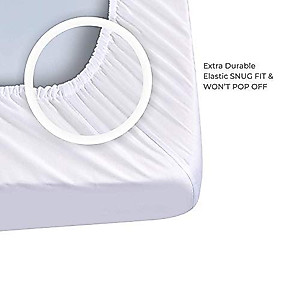 Myrtle Collection Damask Stripe Luxury 1800-TC Heavy Egyptian Cotton 6-PCs Sheet Set Fits 26-28 Inch Deep Pockets (1 Fitted, 1 Flat, 4 Pillowcase) Easy Care Bedding Set (King Size, Sage Green)