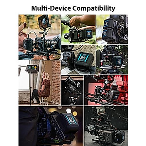 Moman V Mount Battery, Power 95 Mini V Lock Batterys 95Wh 6450mAh 14.8V with 2×D-TAP/USB-A/BP Output, Small Portable for Sony Canon Camera BMPCC Camcorder DSLR Monitor LED, V-Mount-Dtap-Mini-Battery