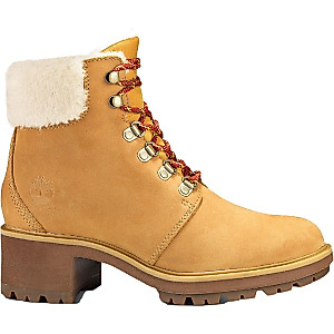 Timberland Womens Kinsley Leather Ankle Hiking Boots Tan 8 Medium (B,M)