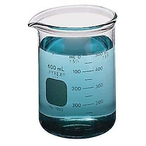 Pyrex 1003-600 Brand 1003 Griffin Heavy-Duty Beaker, 600 mL, 6/pk