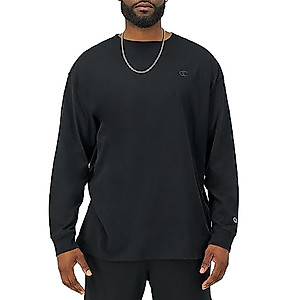 Champion Men's, Classic Long Sleeve Graphic T-Shirt (Reg. or Big & Tall), Black, 4X-Large Big