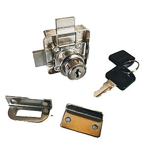 K-Rae Evolution Double Door Lock Safety Cabinet Locks with Keys - Kitchen Cabinet Locks for Adults Cupboard Storage Lock Easy to Install Hardware Included 2 Color Options (Keyed Differently)