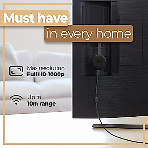 Wireless HDMI Display Dongle Adapter 4K 1080PMobile Screen MirroringReceiver,Dongle for iPhone Mac iOS Android to TV,Wireless hdmi Transmitter and Receiver-Black