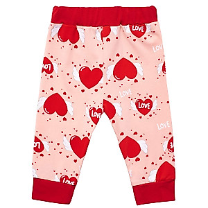 Newborn Baby Girls Valentines'Day Daddy's Little Valentine Outfits Clothes(0-3Months) Red