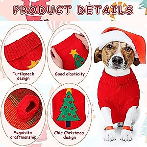 8 Pieces Dog Sweaters Large Christmas Dog Sweaters for Dogs Cat Dog Outfit for Small Medium Large Dog Cat Christmas Cosplay Clothes (Large)