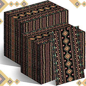 Kosiz 200 Pieces Disposable African Hand Towels African Guest Paper Towels Vintage Pattern Guests Paper Napkins Decorative Napkins for Bathroom Kitchen Room Birthday Graduation Holiday Party