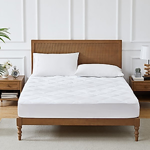 Plush Primaloft® Signature Luxury Down Alternative 400 Thread Count Mattress Pad by Stearns & Foster® (Hypoallergenic) (Queen)