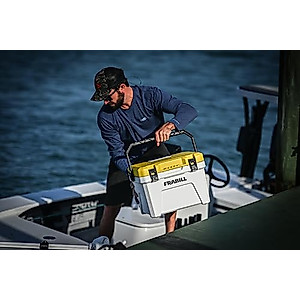 Frabill Magnum Bait Station 13 Quart Live Bait Well, White and Yellow