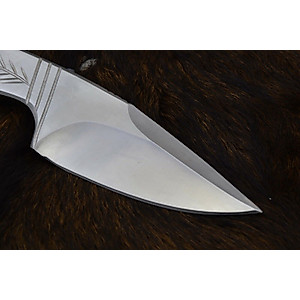 DKONLY-BLADES USA: 6.3" Custom Designed Hand-forged D2 Steel Hunting Blank Blade/Skinner Knife (i1x) (Handle Style: Flower)