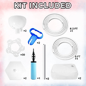 BHUCUTU Balloon Arch Kit Balloon Arch Stand with Base 8.2 Feet and 5 Feet Free Bending Shape Half Arch Balloon Stand Balloon Arch Frame for Birthday Baby Shower Wedding Graduation Party Decorations