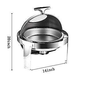 6L Buffet Warmer Server, Buffet Dish Food Warmer for Parties, Electric Chafer Server Food Warmer, Chafing Dish Buffet Set Full 1 Pan