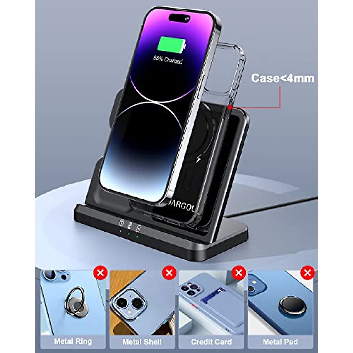 𝟮𝟬𝟮𝟯 𝗡𝗲𝘄 Wireless Charging Station 3 in 1 Wireless Charger for iPhone 14 13 12 11 Pro Max/X/8 Charging Station for Multiple Devices for Apple Watch Ultra SE 8 7 6 5 4 3 2 for AirPods Pro 3 2