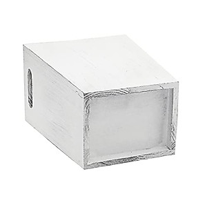 Farmlyn Creek 2 Piece Rustic Bathroom Trash Can Set with Handles for Bedroom, Living Room, Office (White-Washed, 2 Sizes)