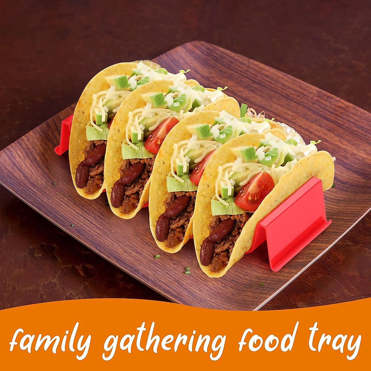 30 Pack Taco Holder Stand Colorful Taco Holder Wave Shape Taco Shell Holder Taco Stand on Table Taco Tray Taco Rack, Holds up to 4 Tacos Each, Oven, Baking, Dishwasher and Grill Safe