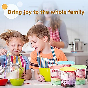 For Ninja Creami Deluxe Pints- 4 Pack, NC500 NC501 Ice Cream Pint fit for Ninja Delux Ice Cream Maker, For Ninja Creami Deluxe Containers Hold 24 Ounces of Food, Dishwasher Safe