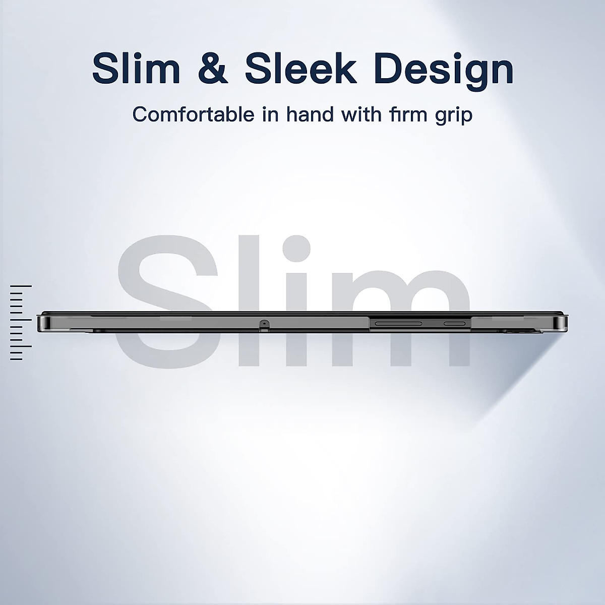 JETech Case for Samsung Galaxy Tab A8 10.5-Inch 2022 (SM-X200/X205/X207), Slim Translucent Back Tri-Fold Folio Stand Protective Tablet Cover, Auto Wake/Sleep (Black)