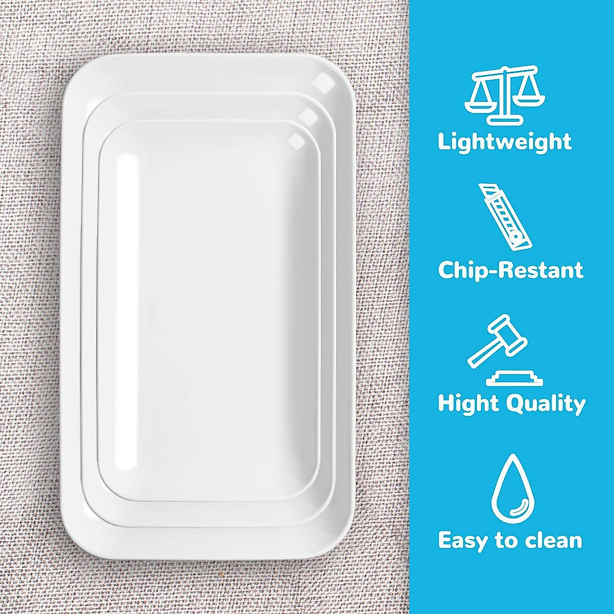 DELLING 30oz Soup/Ceral Bowls Set of 6-12/14/16in Serving Platter Set of 3