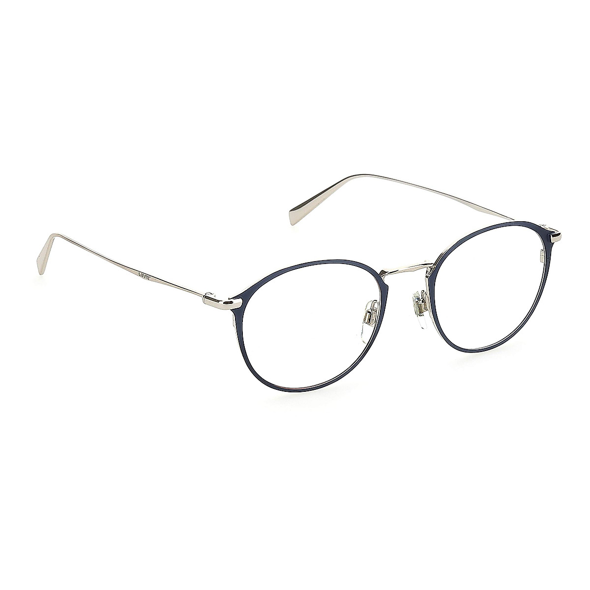 Levi's Men's LV 5001 Oval Prescription Eyeglass Frames, Matte Blue/Demo Lens, 50mm, 20mm