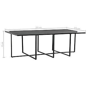 MBFLUUML Bistro Table Set, Outdoor Patio Furniture, 9 Piece Patio Dining Set with Cushions Poly Rattan Black Suitable for Patio, Porch, Backyard, Balcony.